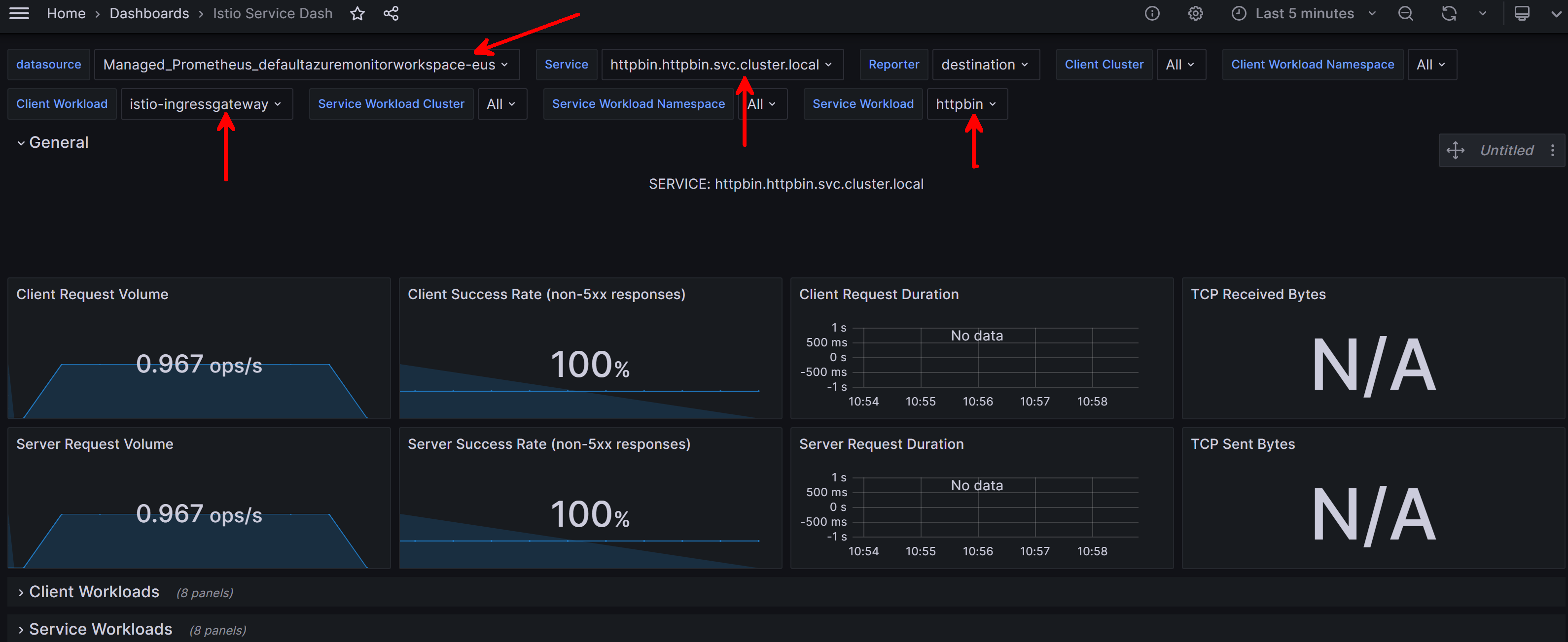 Monitoring Istio on AKS with Prometheus and Grafana